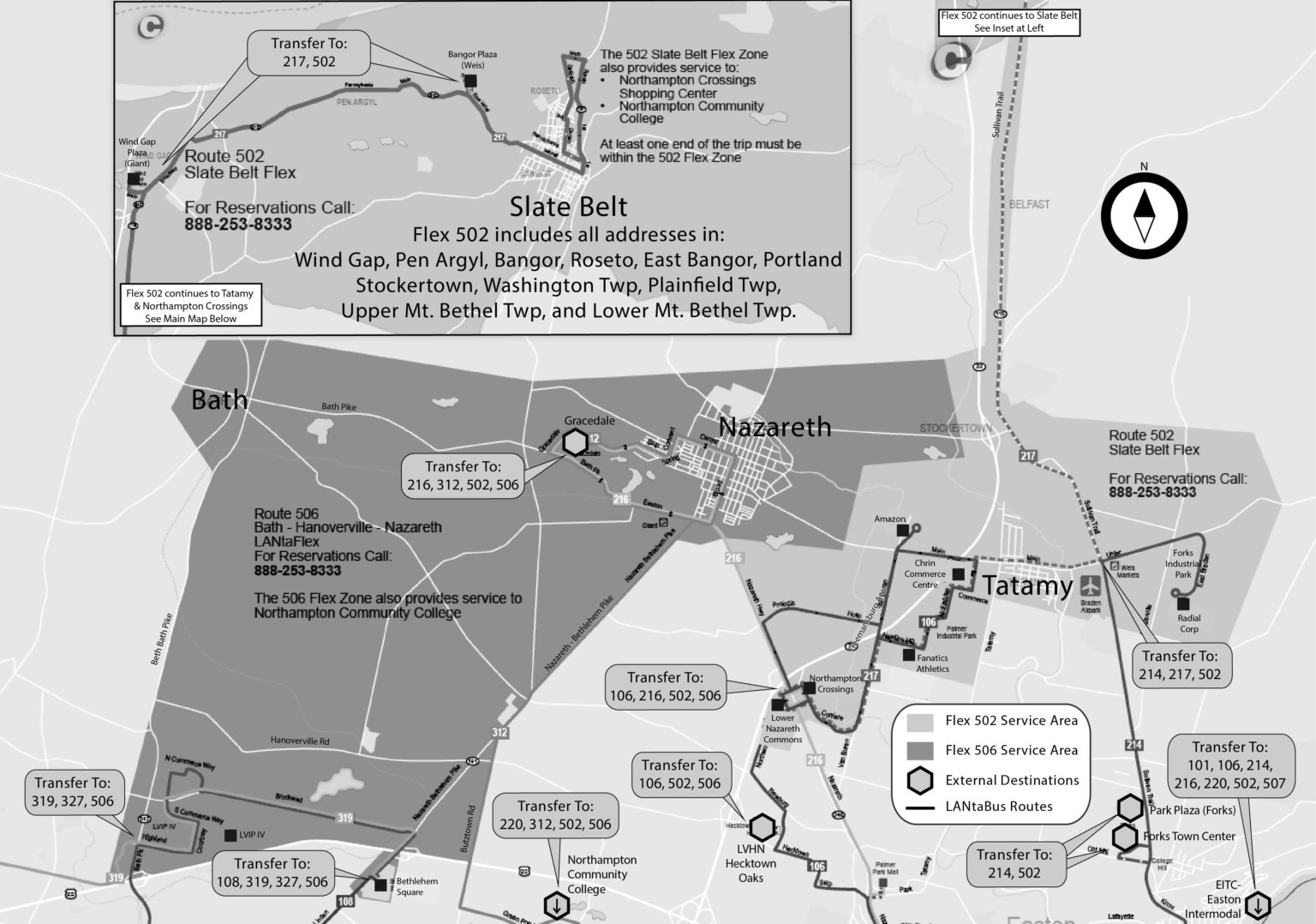 Route 506 – Bath – Hanoverville – Nazareth Flex – LANTA