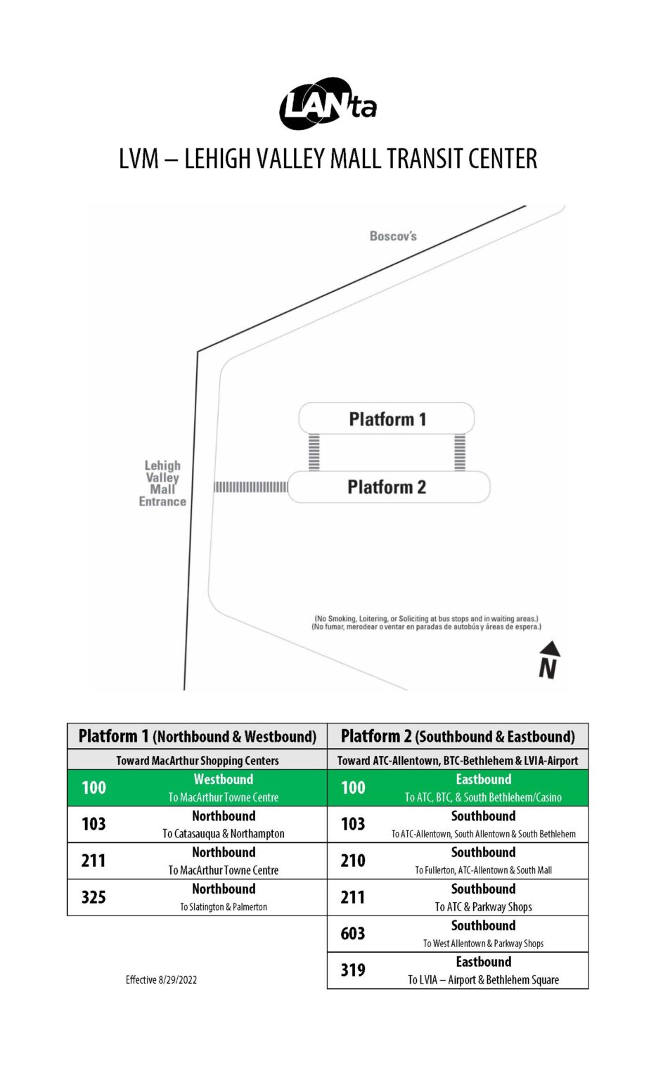 Lehigh Valley Mall Transit Center Guide